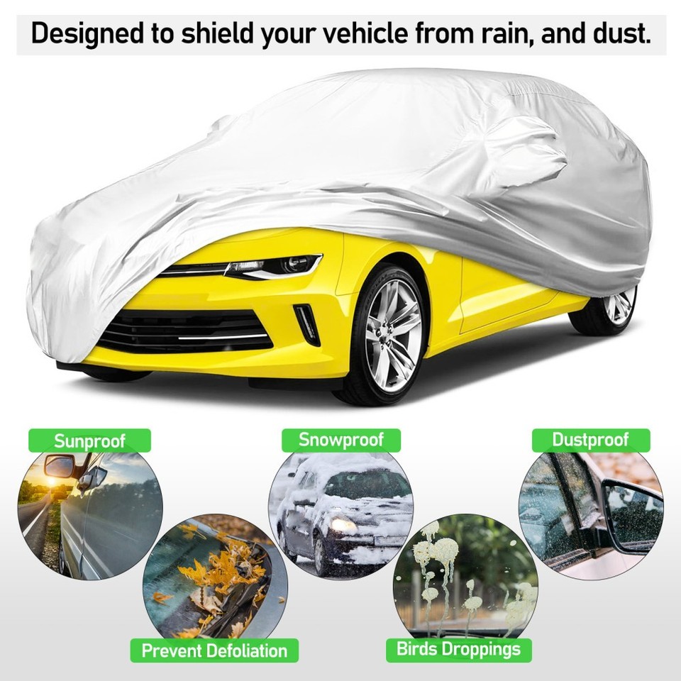 Full Coverage Car Cover Universal UV Protection Resistant Car Cover XL ...