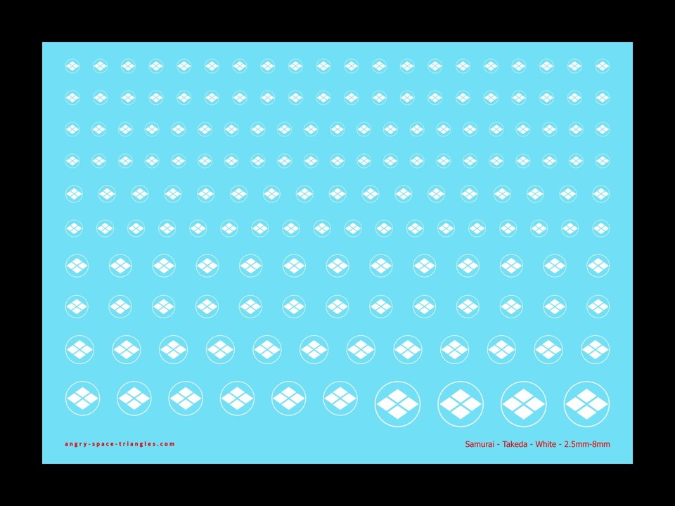 Samurai Clan- Decals Water Transfers - Test of Honour - 28mm etc | eBay UK