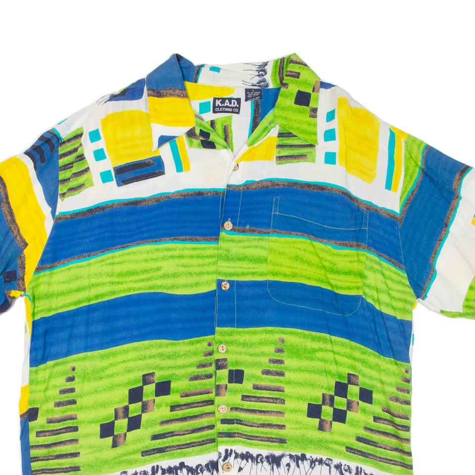 K.A.D Mens Shirt Blue Crazy Pattern L | eBay UK