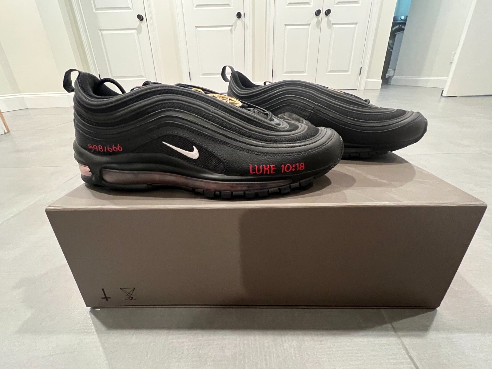 MSCHF x Lil Nas X Satan Shoes #598/666 Size 10 Air Max 97 Brand New in ...