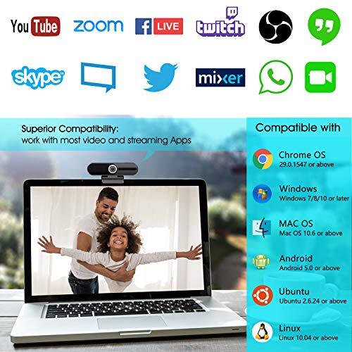 XPCAM 4K Webcam Webcam 8MP HD Computer Camera with Microphone Pro ...