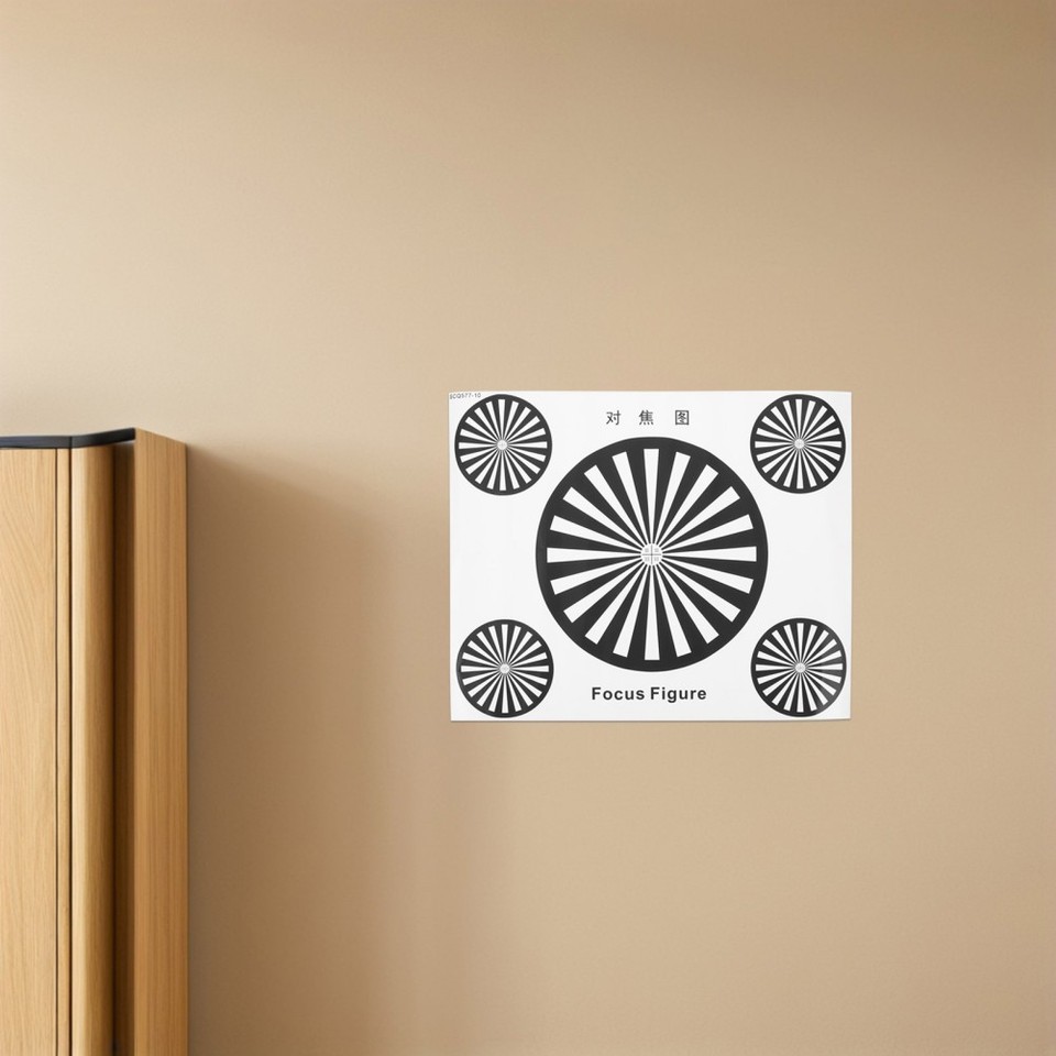 Camera Test Card Cctv Lens Focus Chart Sharpness Adjustment Calibration ...