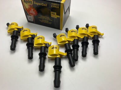 2004-2008 Ford 4.6L 5.4L V8 Accel Ignition Super Coil YELLOW | Pack Of ...