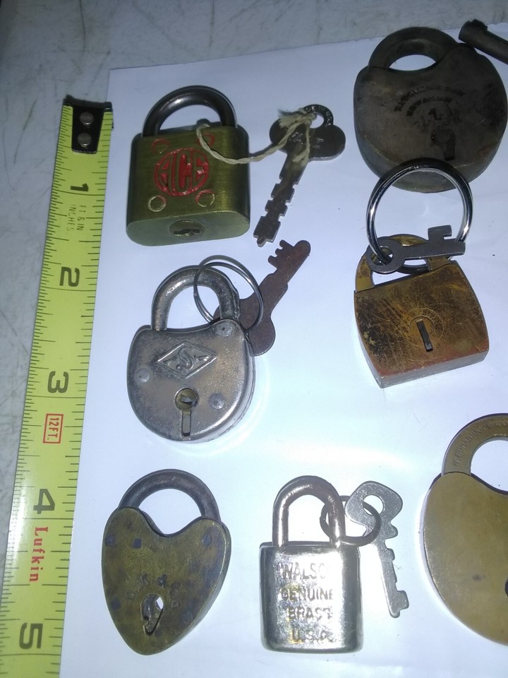 Antique & Vintage Miniature Padlock Collection Lock Lot #3 | eBay