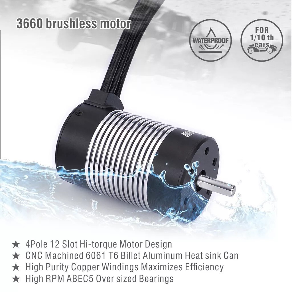 Surpass Rocket 3660 4300KV Sensorless Waterproof brushless Car/Truck ...