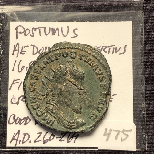 Romano Gallic Postumus AE Double Sestertius Coin 260-269 AD Fides ...