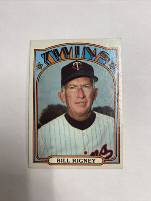 1972 Topps Baseball Bill Rigney Minnesota Twins Card #389 | eBay