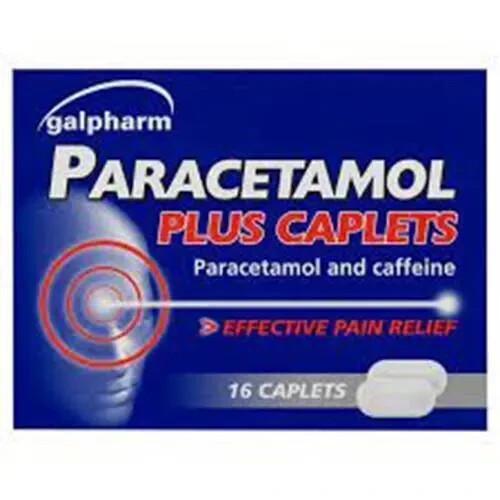 Galpharm Paracetmol Plus Caplets with Caffeine (Max Pain Relief) - 6 x ...