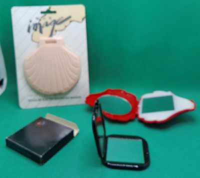 Mon Image makeup compact vintage shell pink red Avon elegant touches ...