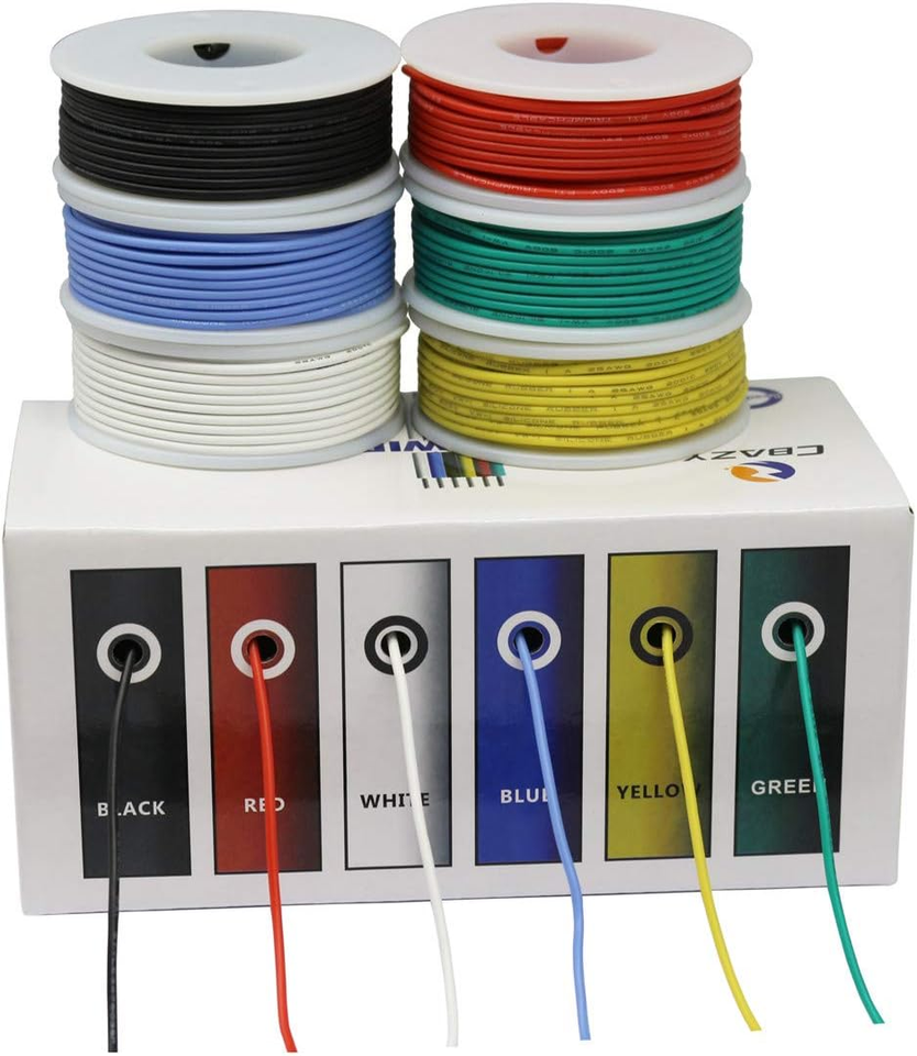 Hook up Wire Kit (Stranded Wire Kit) 30 Gauge Flexible Silicone Rubber ...