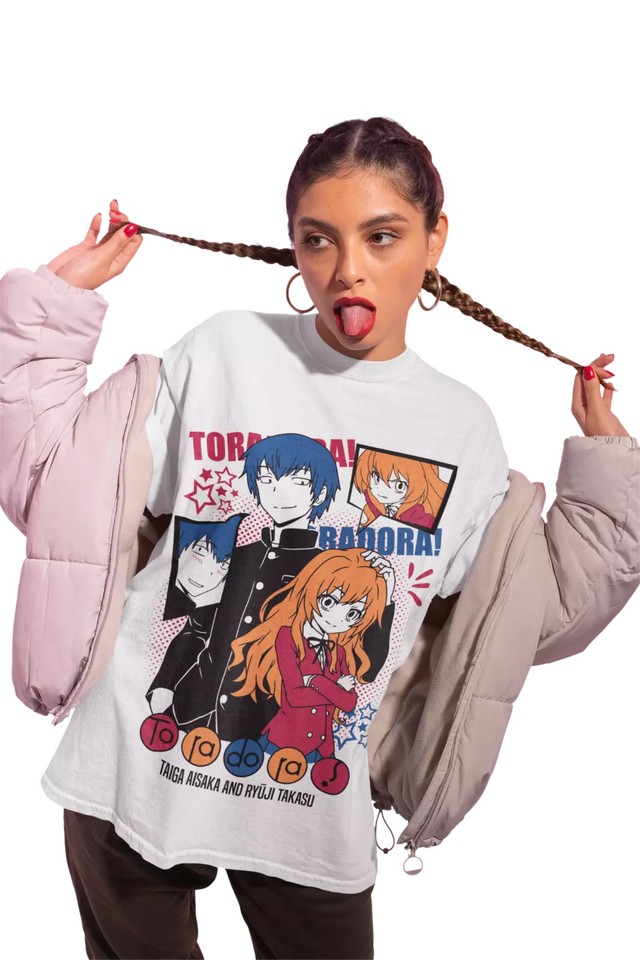 Toradora T-Shirt Taiga Ryuuji Aisaka Takasu Kawaii Anime T-Shirt ...