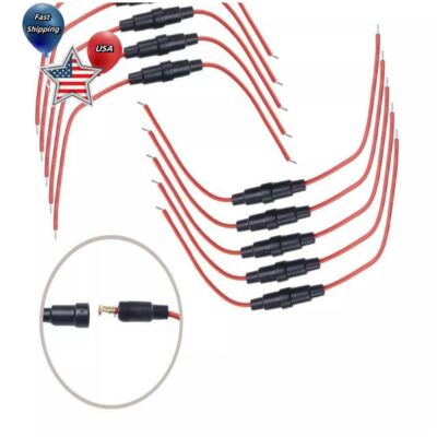 6x30mm Inline Fuse Holder Fast-Blow Screw Type Fuse Holder with Wire ...