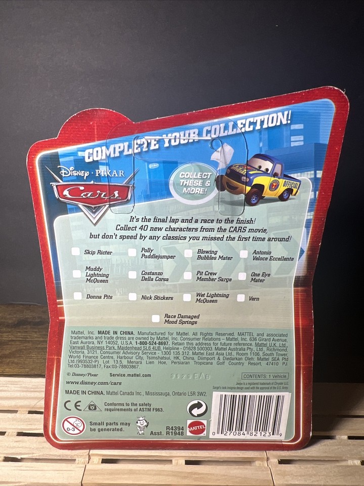 Disney Pixar Cars Final Lap #116 PIT CREW MEMBER SARGE | eBay