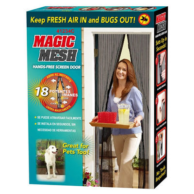 MAGIC MESH MAGNETIC CURTAIN HANDS FREE NET SCREEN FLY MOSQUITO INSECTS ...