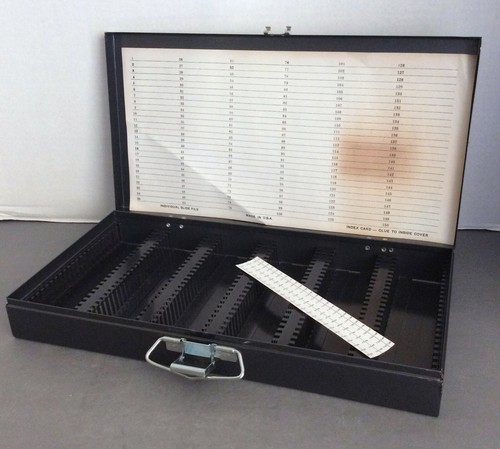 Vintage Metal 35mm Kodak Kodachrome Slide Case Holds 150 2X2 Slides ...