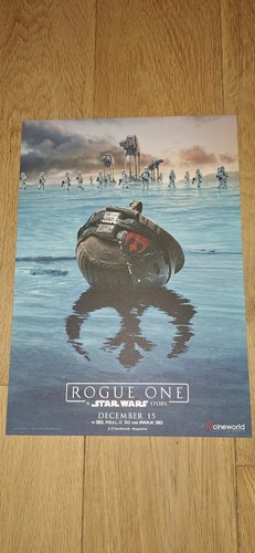 Star Wars Rogue One Original A4 card Cinema Promo Poster 2016 | eBay UK