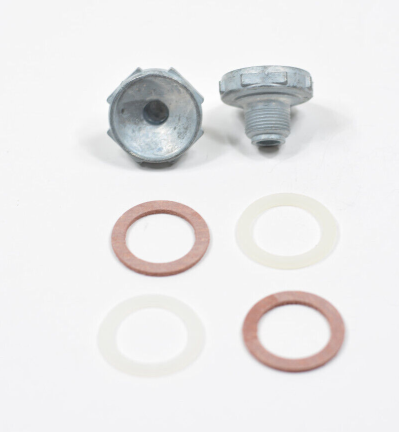 (Pair) Power Valve Block Off Plugs & Reusable Gaskets Fits: Holley ...