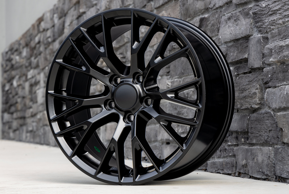 17/18" Satin Black C7 Z06 Style Corvette wheels for 1997-2004 Corvette ...