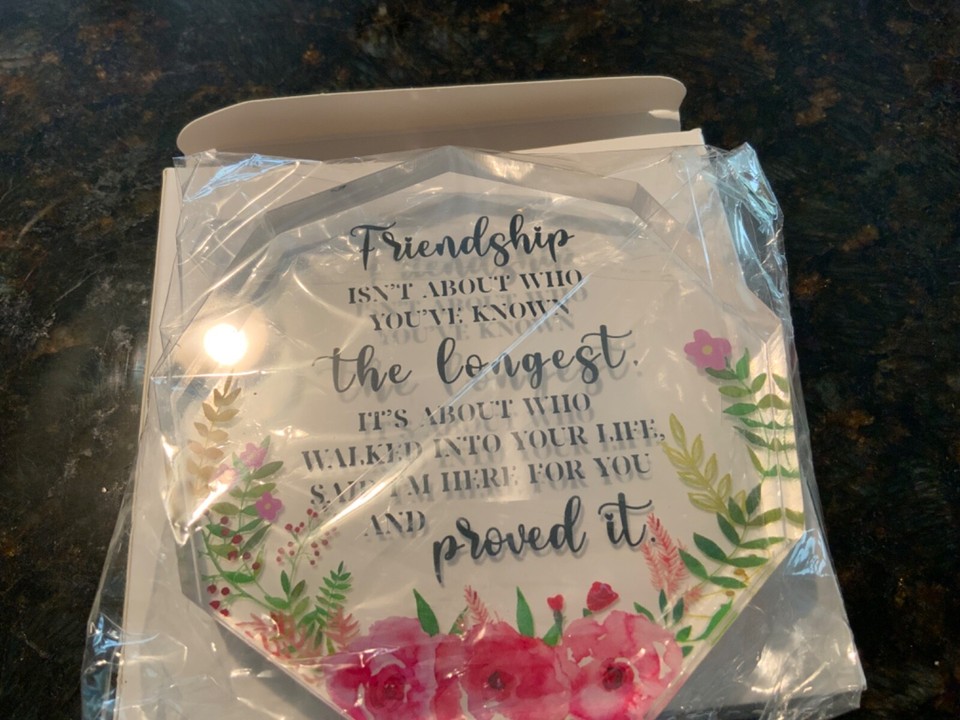 Friendship Acrylic Plaque/Decor/Gift for anyone any occasion,Mother’s ...