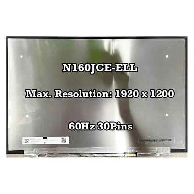 N160JCE-ELL 16" FHD+ 1920x1200 LCD LED IPS Screen Replacement Panel New ...