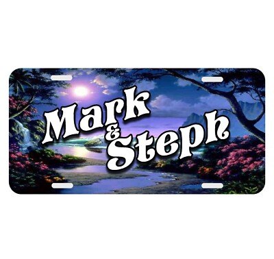 Beach Purple Flowers Monogrammed License Plate Custom Car Tag | eBay