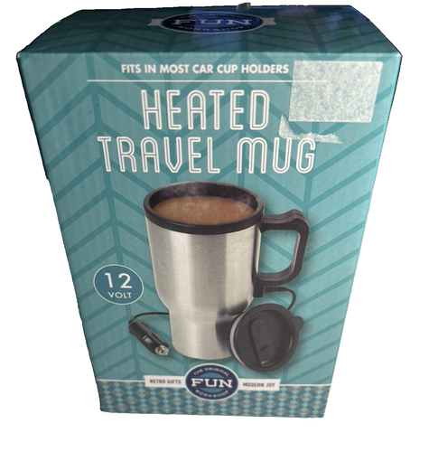 Original FUN Workshop Heated Travel Mug 12V Fits in Most Cars New Open ...