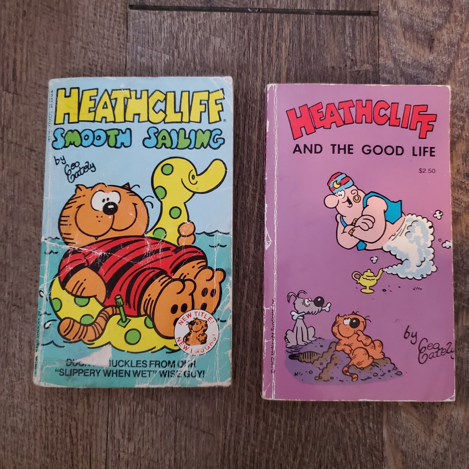 HEATHCLIFF 2 Book Lot COMICS 1980s Geo Gately VERY GOOD | eBay