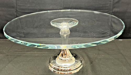 Godinger Crystal Pedestal Cake Stand Platter Prisma Collection NIB | eBay