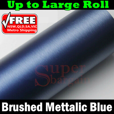 Brushed Metallic Blue Car Vinyl Wrap Car Vinyl Sticker Decals Vinyl ...