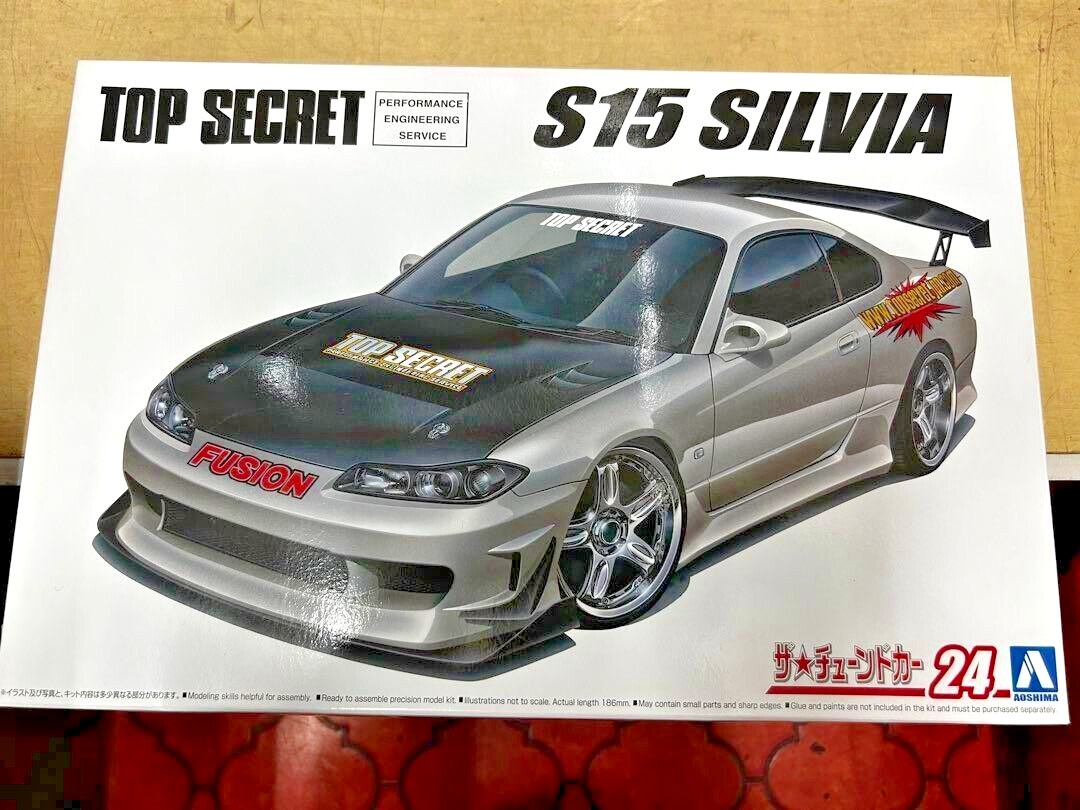 Aoshima No.24 Tuned Car Nissan Top Secret Silvia S15 1999 1/24 Scale ...