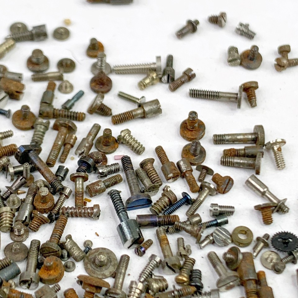 100 Watch Screws Pocket Wrist Blue Silver Part Watchmaker Repair Job ...
