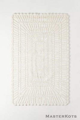 Brighton Ivory Modern Thick Hand-Tufted 100% Wool Area Rug Carpet | eBay