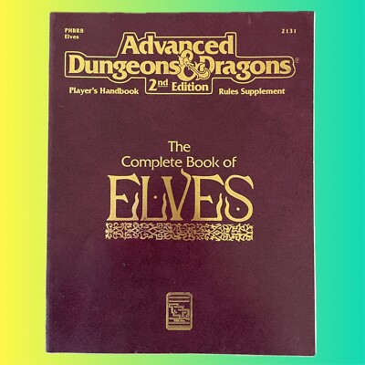 The Complete Book of Elves 2131 AD&D 2e | eBay