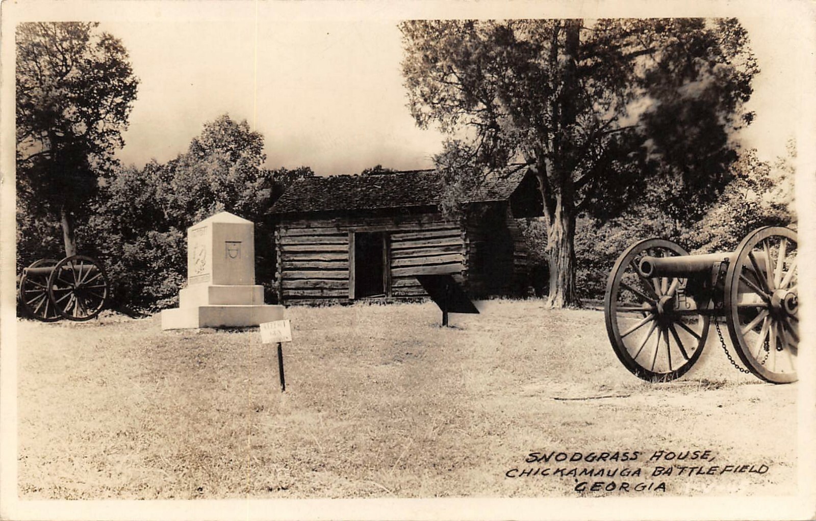 GA~GEORGIA~CHICKAMAUGA CIVIL WAR BATTLEFIELD~SNODGRASS HOUSE~REAL PHOTO ...