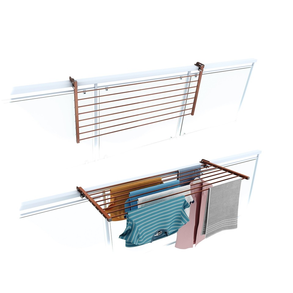 Balcony Foldable Clothes Drying Rack outdoor Clothes airer for Terraces ...