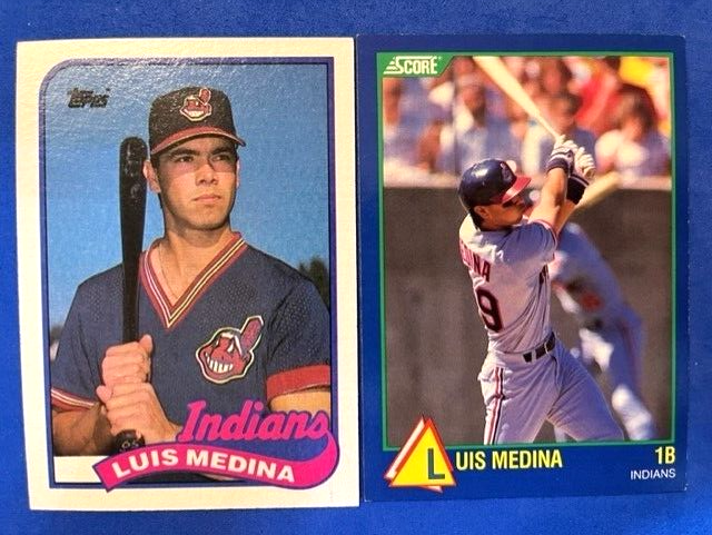 MLB - Luis Medina 1989 Topps & 1989 Score Rising Star RC - Indians | eBay