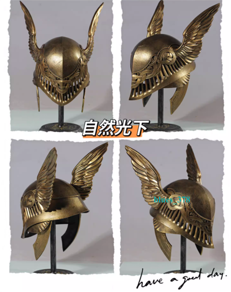 Valkyria Malenia 1:1 Cosplay Gold Helmet High-end Replica FRP Mask ...