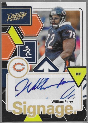 2022 Panini Prestige William Perry Signage SP Autograph Chicago Bears ...