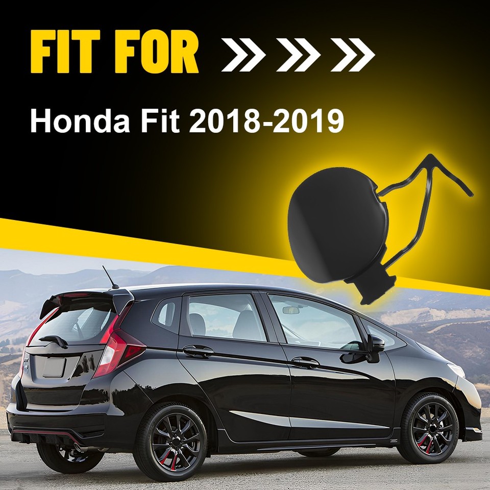 Black Front Bumper Towing Tow Hook Hole Eye Cover Cap For Honda Fit ...