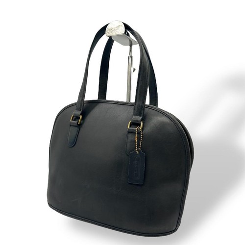 Coach Vintage Navy Leather Handbag Tote Bag with Authenticity Check | eBay