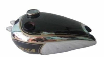 BSA C10 C11 Black Painted Chromed Gas Fuel Petrol Tank + Smith Speedo ...
