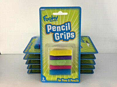 RUBBER PENCIL or PEN GRIPS - ASSORTED COLORS - PACK OF 5 - 60905 - FOR ...