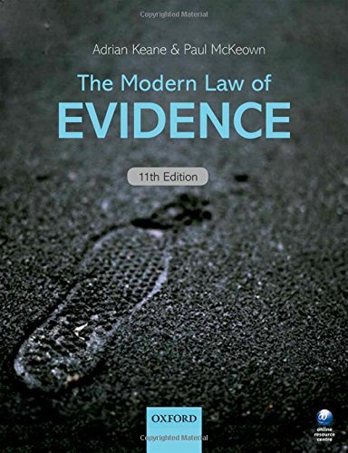 The Modern Law of Evidence By Adrian Keane, Paul Mckeown. 978019 ...
