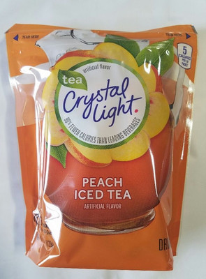 Crystal Light PEACH Iced Tea Drink mix - 2 quart Pitcher Packs - makes ...