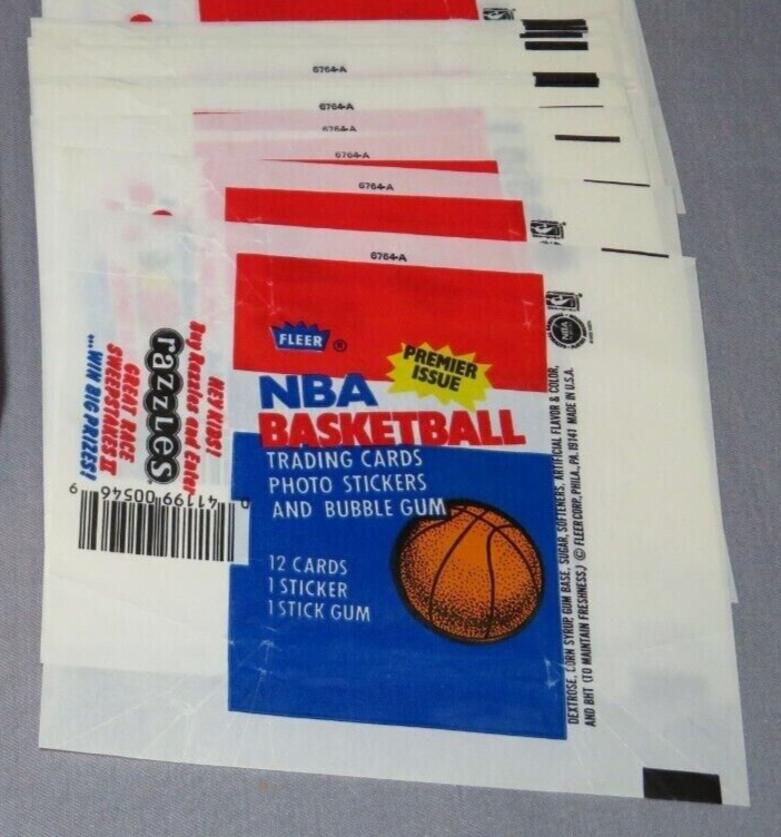 1986-87 Fleer Basketball Empty WAX PACK NO BOX & NBA WRAPPER Cards card ...