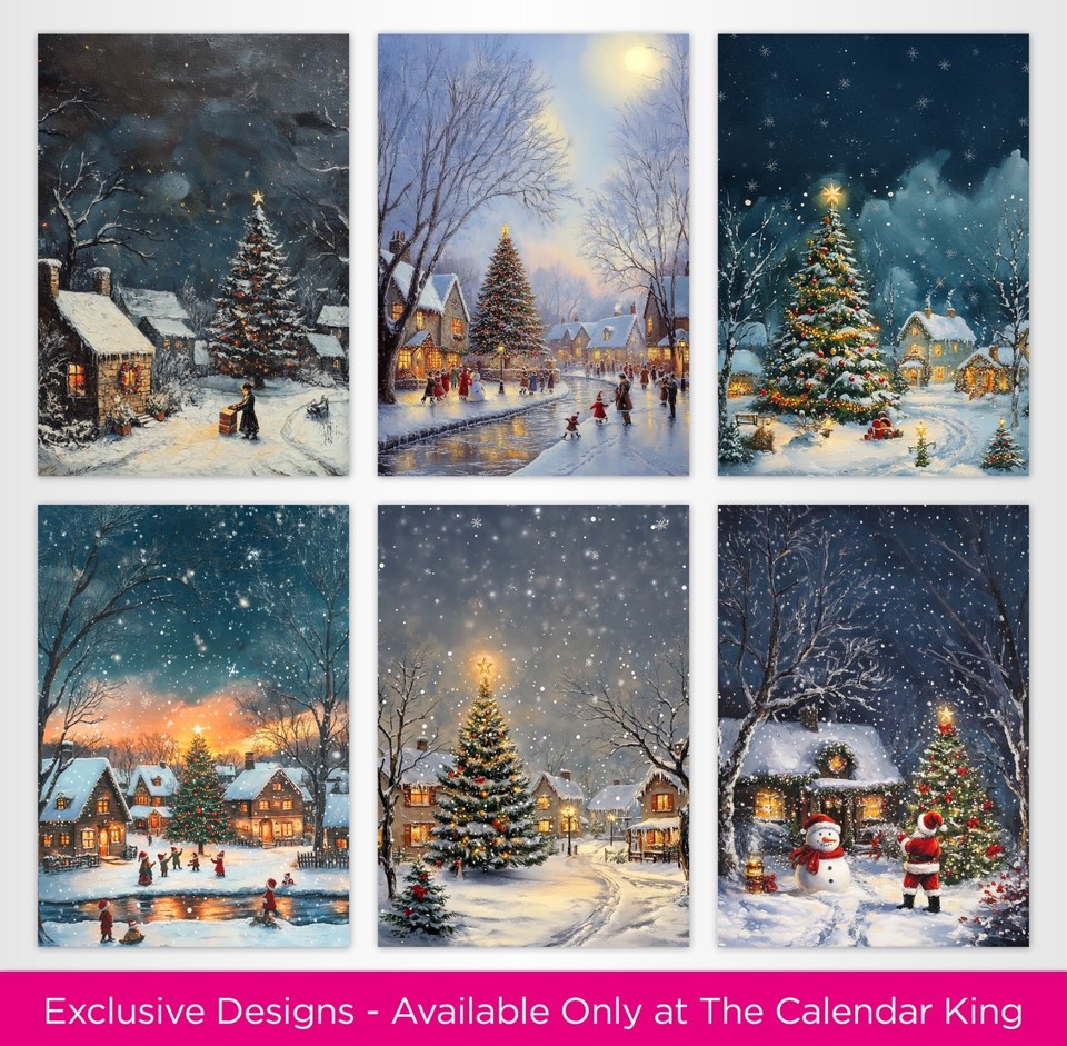 Christmas Card Pack - Set of 20 Assorted Greetings Cards with Envelopes ...