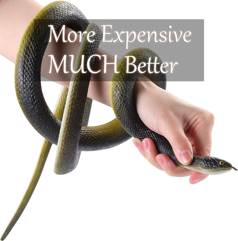 53” Large Rubber Snakes Super Realistic, Fake Snake Looks so Real ...