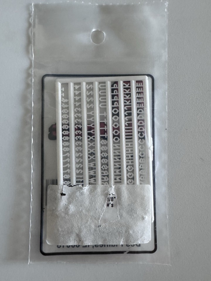 1/8" Plastic Letters/Numbers (160pc) LAYOUT DIORAMA HOBBY PLASTRUCT ...