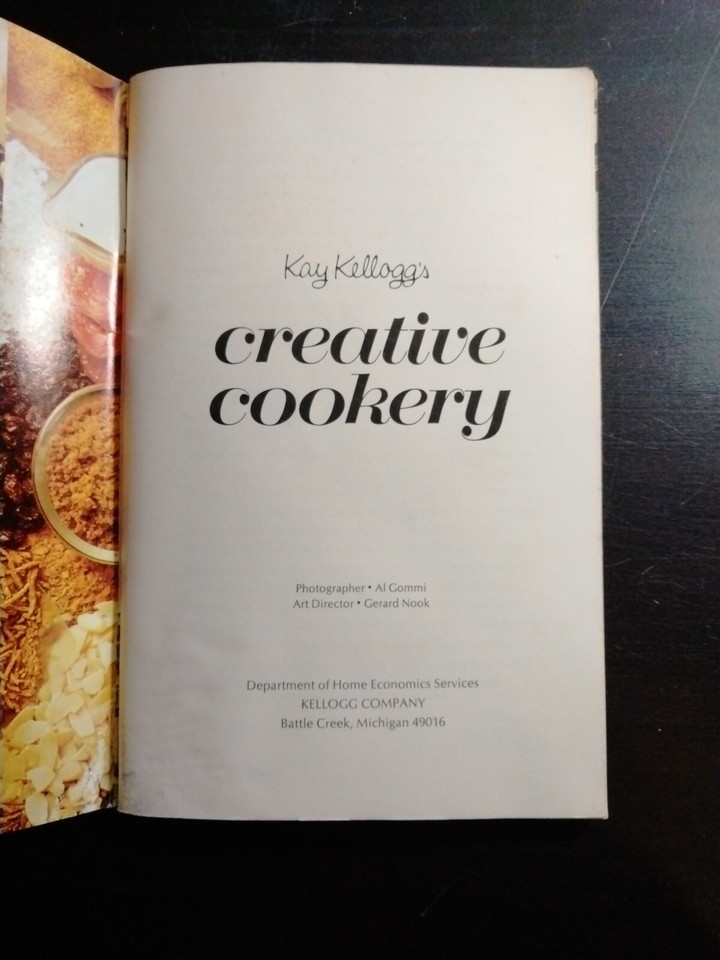 Vtg 1971 Kay Kellogg's Creative Cookery Cookbook ~ Recipes w/Cereal PopTarts + | eBay