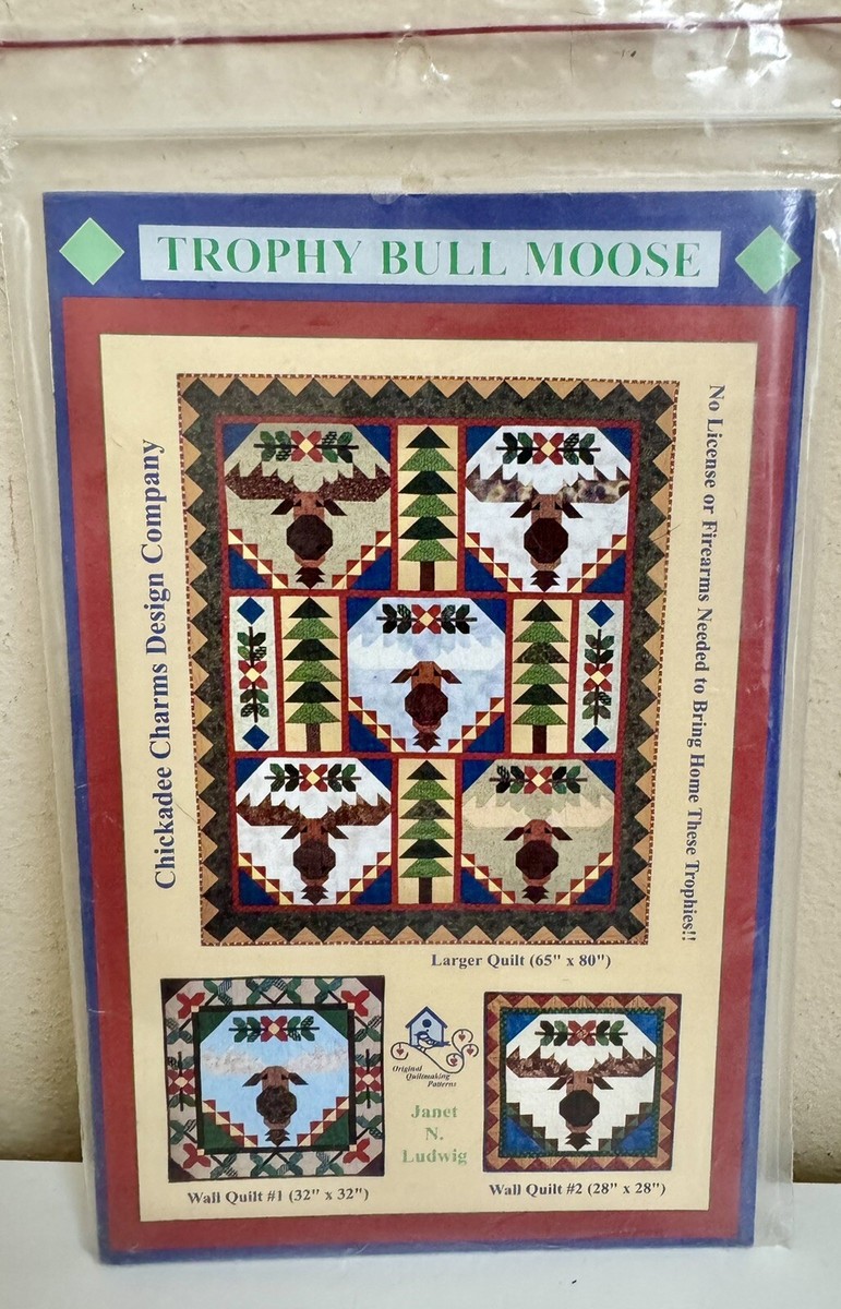 Moose With Quilt Patterns In Them Kit, Moose On The Loose